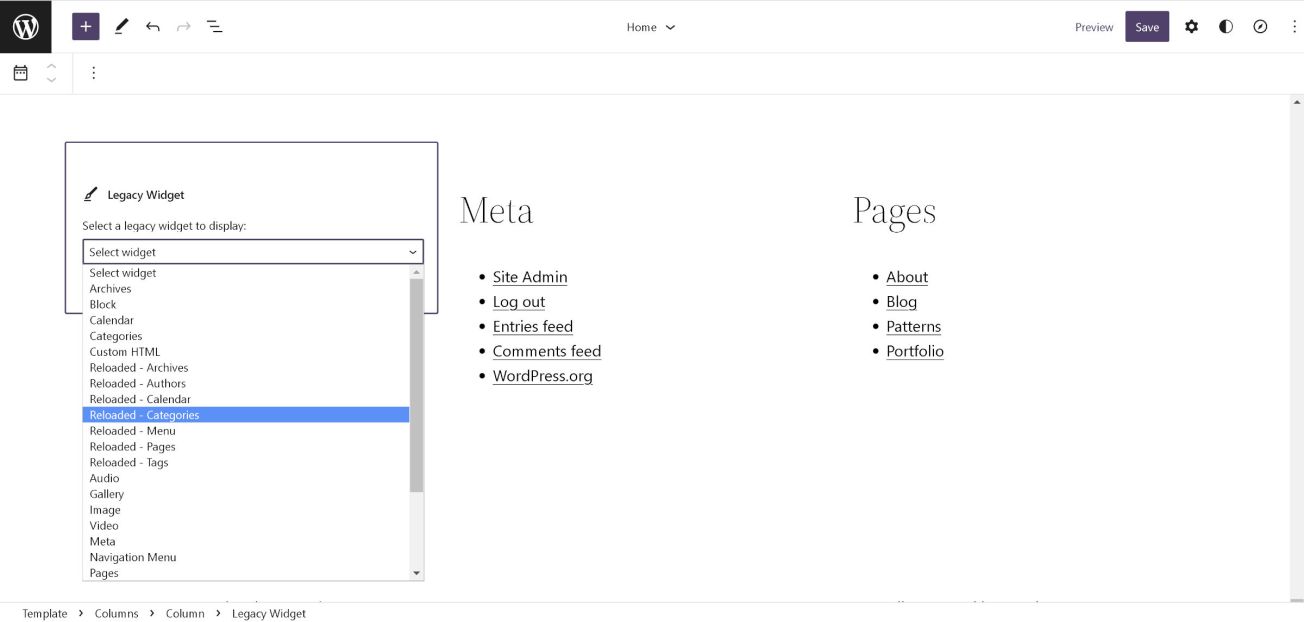 Using Classic Widgets With Blocked Based Themes Introducing The Legacy